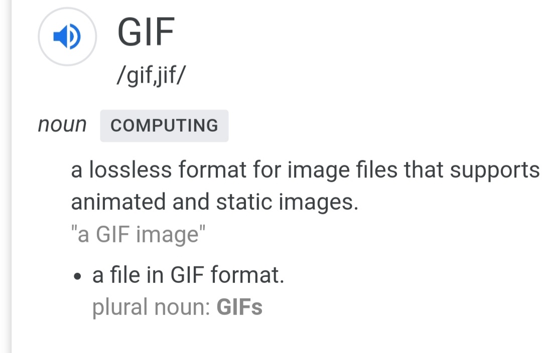 90% of people say gif so... you're half right. There - #189604614 added ...