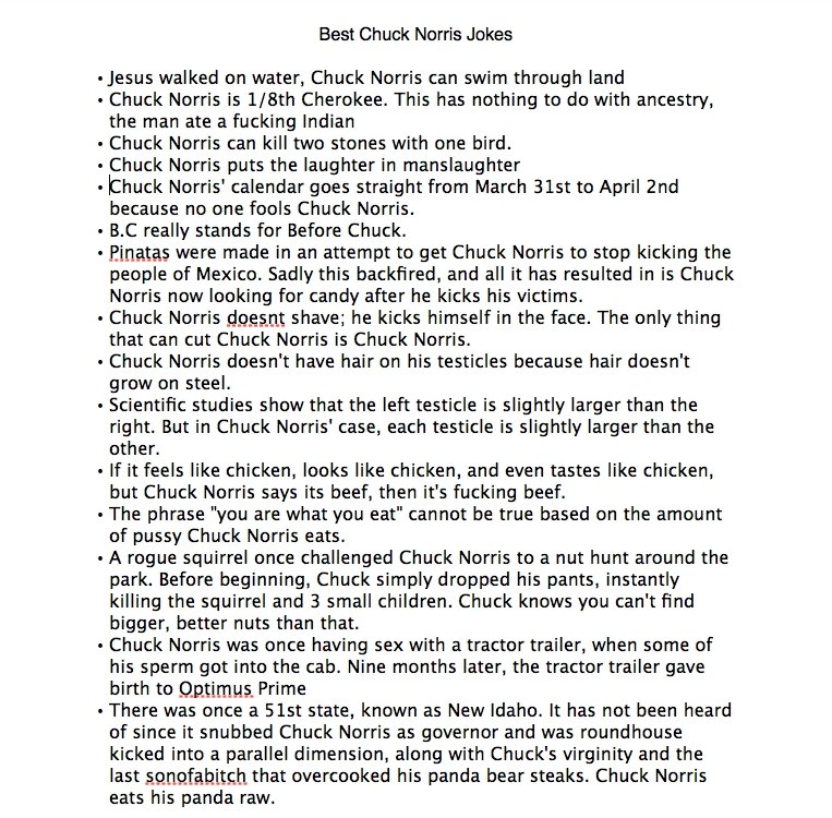 Best Chuck Norris Jokes Ever