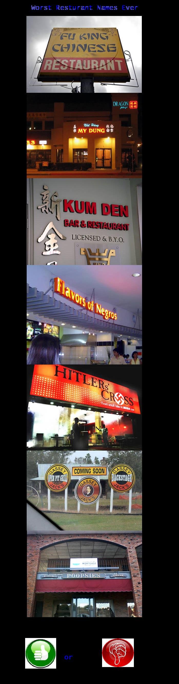 Worst Restaurant Names